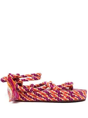 Isabel Marant Erol Tasselled Rope Sandals - Orange