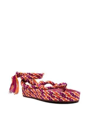 Isabel Marant Erol Tasselled Rope Sandals - Orange