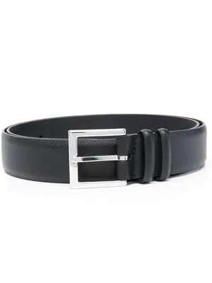 ORTIGNI Buckle-fastening Leather Belt - Black