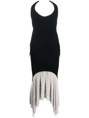 JEAN-LOUIS SABAJI Crystal-skirt Maxi Dress - Black