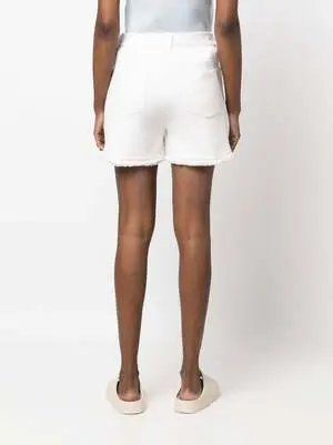 BARRIE Fringe-detail Shorts - White