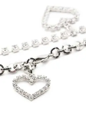 Alessandra Rich Crystal Heart Pendant Necklace