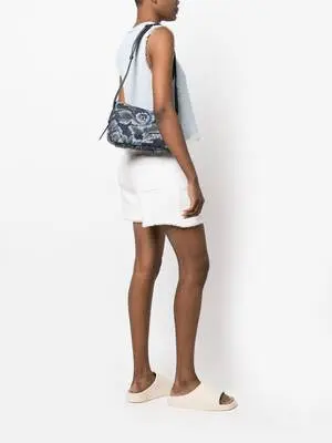 See By Chloé Denim Floral-Print Shoulder Bag In Blue - 1  display picture 2