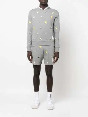 Thom Browne Cartoon-print Thigh-length Shorts