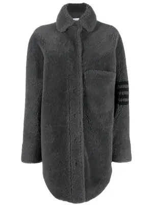 Thom Browne 4-bar Stripe Shearling Jacket