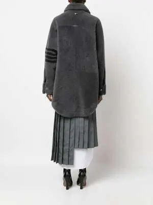 Thom Browne 4-bar Stripe Shearling Jacket