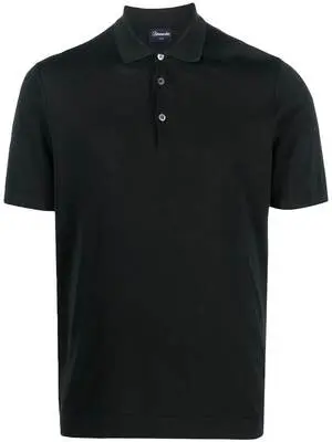 DRUMOHR Button-placket Polo Shirt - Black