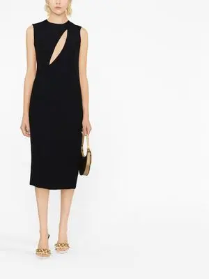 Versace Cut-out Midi Dress - Black