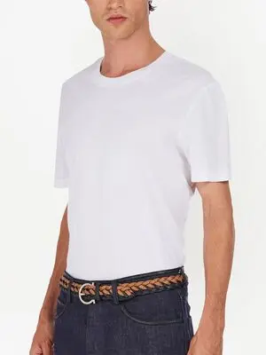FERRAGAMO Gancini Braided Leather Belt