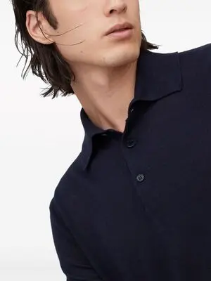 Brunello Cucinelli Linen-blend Polo Shirt - Blue