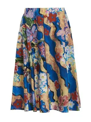 Marni Floral Midi Skirt Multicolor