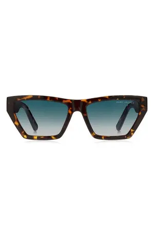 Marc Jacobs 55mm Cat Eye Sunglasses - Havana/blue Shaded