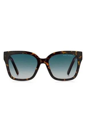Marc Jacobs 53mm Square Sunglasses - Havana/blue Shaded