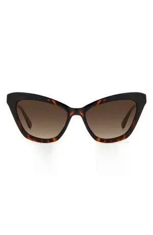 Kate Spade New York Gradient Cat Eye Sunglasses - Havana/brown