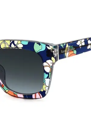 Kate Spade New York 50mm Gradient Polarized Square Sunglasses - Blue