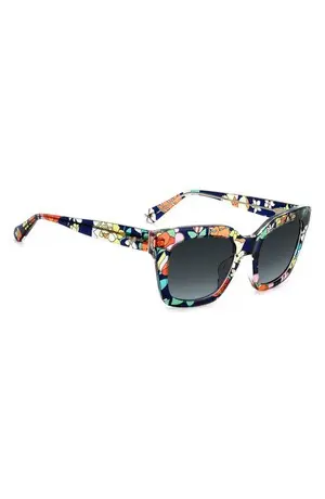 Kate Spade New York 50mm Gradient Polarized Square Sunglasses - Blue