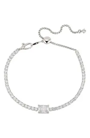 Nadri Nadri Emerald Cut Tennis Bracelet Rhodium