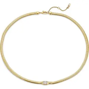 Nadri Nadri Omega Collar Necklace Gold With Clear
