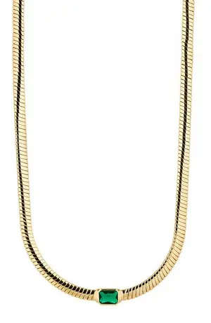 Nadri Nadri Omega Collar Necklace Gold With Emerald