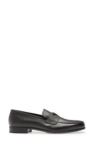 Prada Triangle Logo Loafer - Black