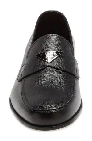 Prada Triangle Logo Loafer - Black