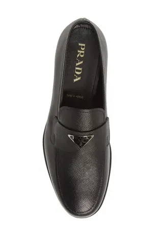Prada Triangle Logo Loafer - Black