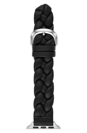 Kate Spade New York Braided Leather Apple Watch Band - Black