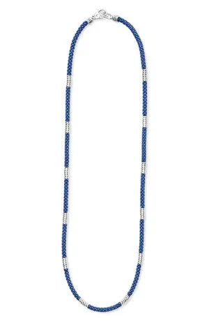 Lagos Caviar Ceramic Beaded Necklace - Blue
