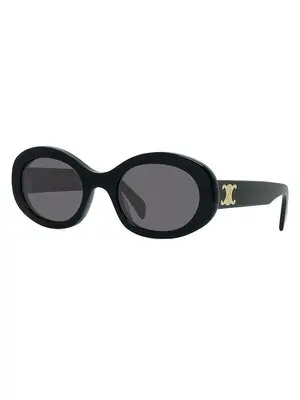 Celine Women's Triomphe 52MM Oval Sunglasses - Black Black