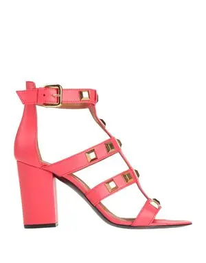VIA ROMA 15 Gladiator Leather Sandals - Coral