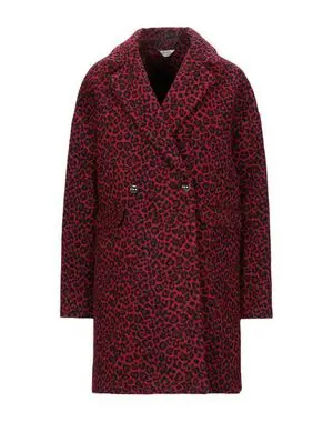 Liu Jo Felted Leopard-print Double-breasted Coat
