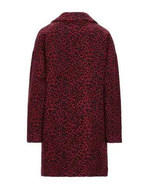 Liu Jo Felted Leopard-print Double-breasted Coat