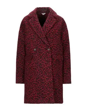 Liu Jo Felted Leopard-print Double-breasted Coat