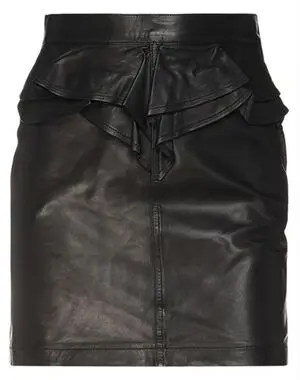 IRO PARIS Mini Lambskin Skirt - Black