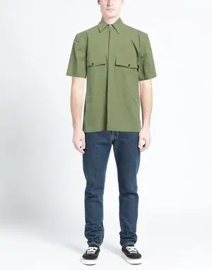YOON Shirt Size Cotton, Linen, Elastane - Military Green