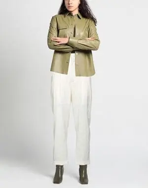 High Tapered Leg Pants - White