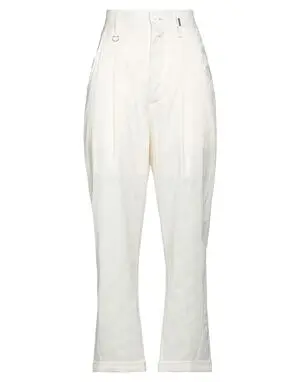 High Tapered Leg Pants - White