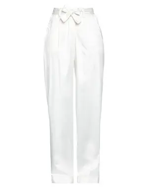 GAËLLE PARIS Straight-Leg Twill Pants Ivory