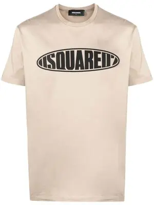 Dsquared2 Logo-print Short-sleeve T-shirt - Neutrals