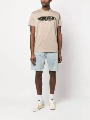 Dsquared2 Logo-print Short-sleeve T-shirt - Neutrals