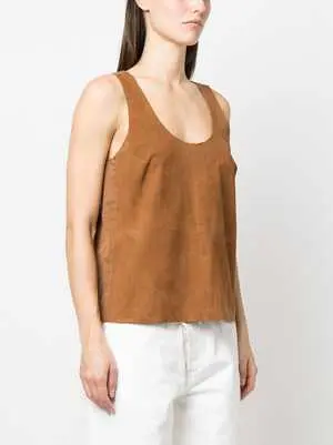 STAND STUDIO Tan Suede Tank Top