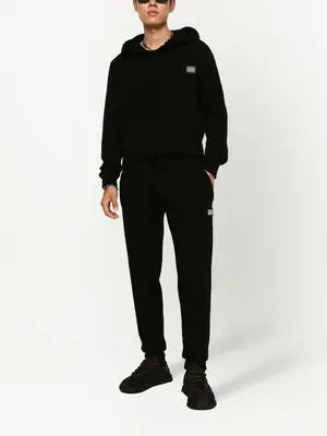 Dolce & Gabbana Wool-cashmere Track Pants - Black