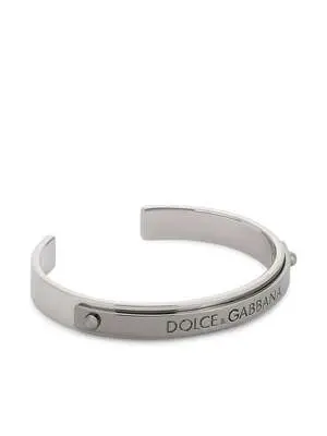 Dolce & Gabbana Engraved-logo Cuff Bracelet