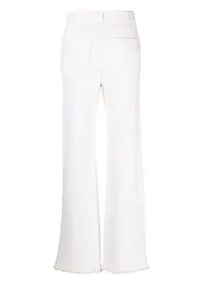 BARRIE Distressed Straight-leg Trousers - Neutrals