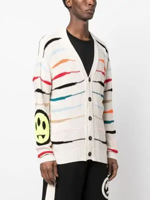 BARROW Stripe-print V-neck Cardigan