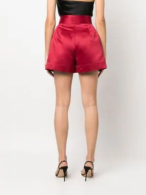 STYLAND Satin-finish Mini Shorts - Red
