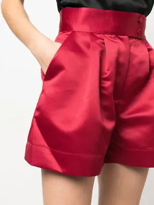 STYLAND Satin-finish Mini Shorts - Red