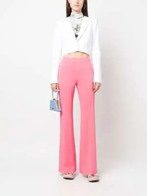 Moschino Pressed-crease Flared Trousers - Pink