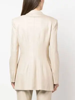 GENNY Double-breasted Blazer - Neutrals