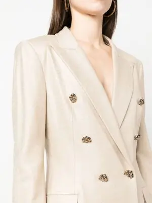 GENNY Double-breasted Blazer - Neutrals